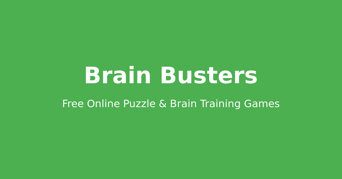 Brain Busters - Free Online Puzzle Games | Sudoku, Minesweeper & More